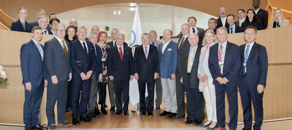 IOC President Bach addresses UIPM Executive Board at Olympic House in ...